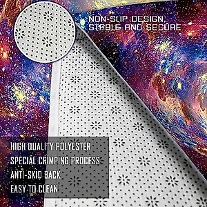 SEBKQ Galaxy Area Rug Black Light, UV Reactive 3D Space Rug, Glow in The Dark Decorative Rug for Living Room Bedroom 70"×47"×0.39"