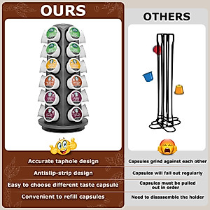 K Cup Holder Carousel-Coffee Pod Holder Organizer Compatible with 36 K-Cups Pods, for Home Kitchen Office Countertop or Coffee Station, Spins 360-Degrees, Detachable, Matte Gray