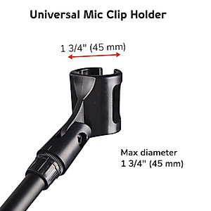 AW 4-Pack Adjustable Microphone Stand Boom Arm Mic Mount Quarter-turn Clutch Tripod Holder Audio Vocal Singing Speech Stage Outdoor Activities Stage