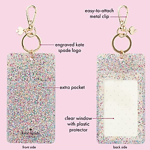 Kate Spade New York Id Badge Clip Key Chain, Multi Glitter