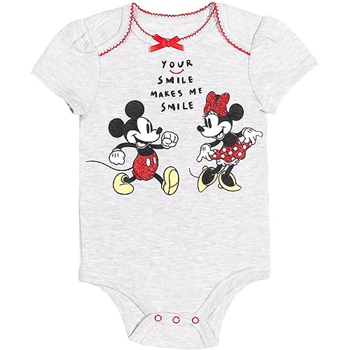 Disney Minnie Mouse Infant Baby Girls Bodysuit T-Shirt Mesh Skirt and Leggings 4 Piece Layette Set Dark Multipack 18 Months