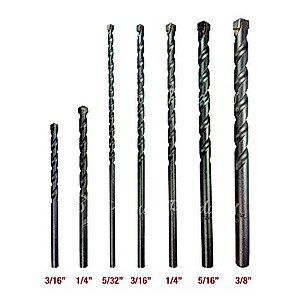 Makita 7 Piece - Complete Concrete Drill Bit Set for Hammer Drills - Precise Drilling for Light Masonry & Concrete