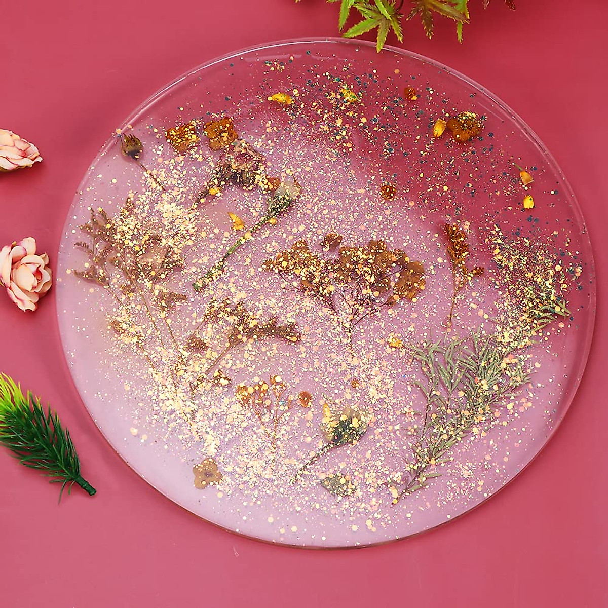 Resin Tray Molds, Round Rolling Tray Molds, Silicone Tray Molds, 11.8 Inch Rolling Tray Molds for Epoxy Resin, Resin Casting, DIY Jewelry Holder, Home Decor