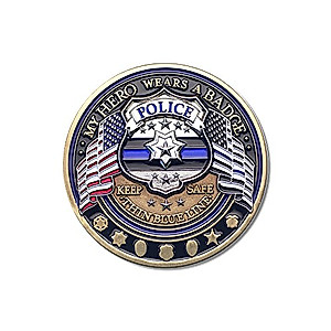 Law Enforcement Appreciation Challenge Coin · Police Officer Thank You Challenge Coin · Thin Blue Line Challenge Coin