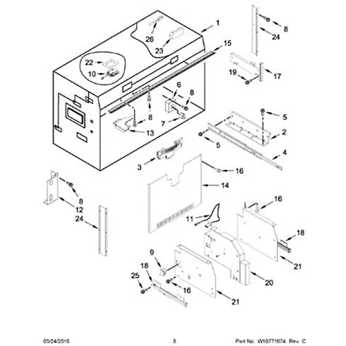 W11462342, W10908166, W10607479 Compatible With Whirlpool Refrigerator LED Light Module