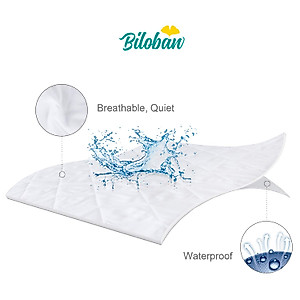 Zippered Mini Crib Mattress Protector,Waterproof Playard Mattress Encasement, Breathable and Absorbent, 6 Sides Fully Encased Pack N Play Mattress Cover.