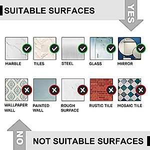 YAWSOUP Shower Caddy Shelf with Hooks,Storage Rack Organizer,Can be Wall-Mounted Without Holes for Bathroom, Washroom,Restroom,Shower (4-PACK Adhesives)