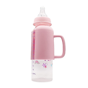 Baby Luvhandles Baby Bottle Holder - Baby Shower Gifts and Accessories for Baby Self Feeding - Improves Motor Skills (Pink)