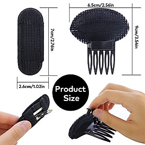 NAIHOD 6 Pcs Volume Hair Styling Set - Puff Head Cushions, Braid Tools, Invisible Bump Up Combs, Sponge Buns, and Accessories for Women