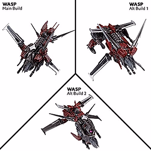Snap Ships Wasp/Falx Battle Model Set - Construction Toy for Custom Building and Battle Play - Ages 8+