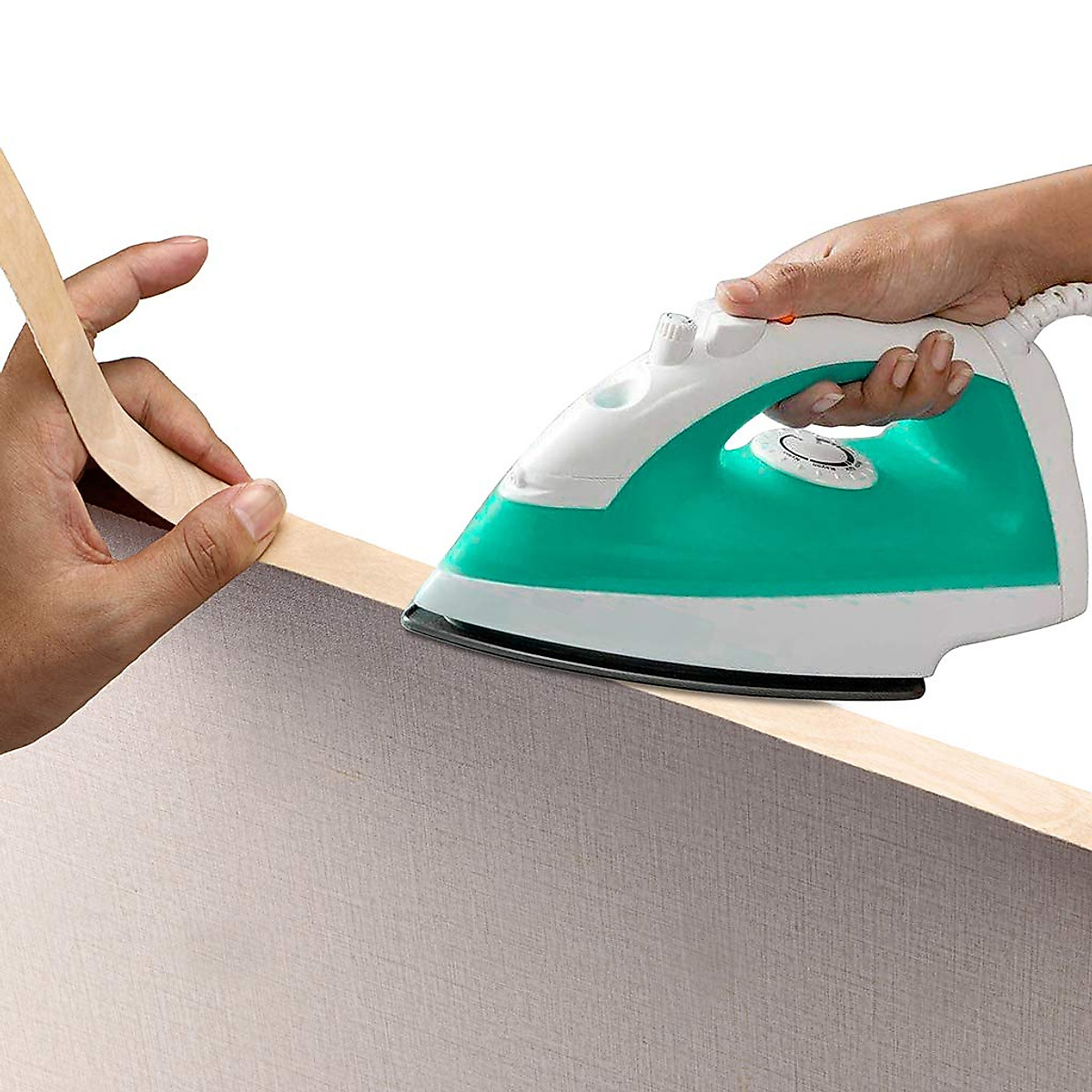 Skelang Birch Wood Veneer 1-1/2” x 26’, Wood Edge Tape with Adhesive, Flexible Wood Edgebanding Strip for Shelving, Cabinetry, Furniture