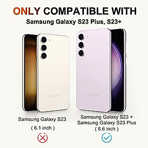 RMOCR for Samsung Galaxy S23+ Plus Case with 2 Pcs Tempered Glass Screen Protector and 2 Pcs Camera Lens Protector,Shockproof Protective Phone Cover for Galaxy S23 Plus 6.6inch,Black Matte