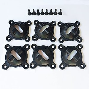 JILINWEI 6 Pcs Plastic Tonal Accessory Shelf Clips/Mounts/Brackets with Screws for Hang Tonal Accessories,Black(Not Include Shelf)