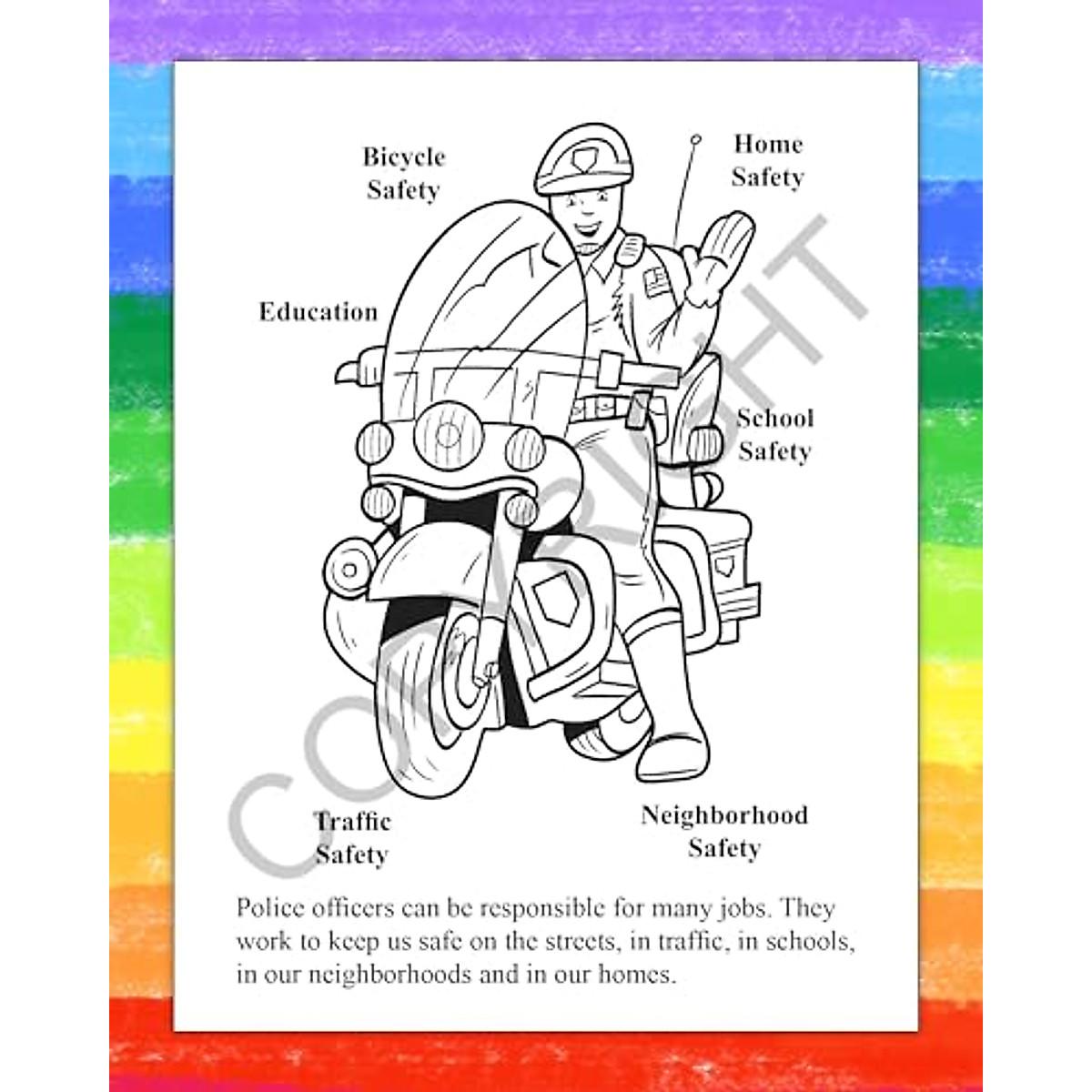 ZOCO - A Visit to The Police Station - Coloring Books (25 Bulk Pack, Without Crayons) - Games, Puzzles, Fun Activities, Gifts for Kids