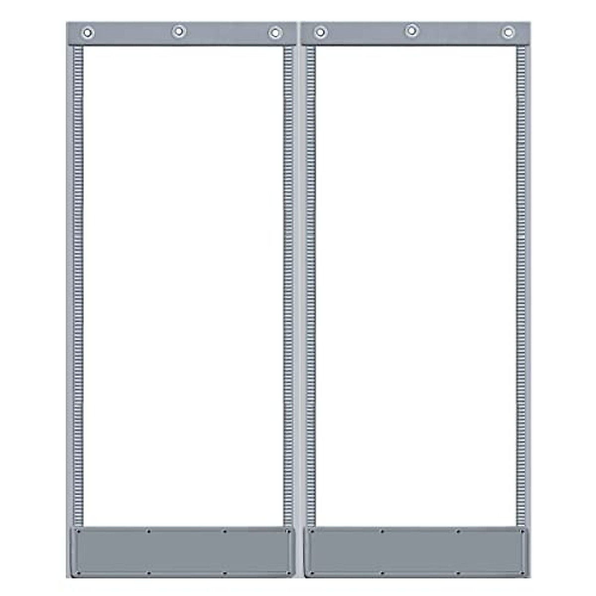 LovePads Customizable Plastic Door Curtain Strips, Magnetic Entry Curtain Panel, Heavy Duty Low Temp Waterproof Commercial Curtains for Walk-in Freezer Store Partition Doorway, Clear 12" x 72" (2 pcs)