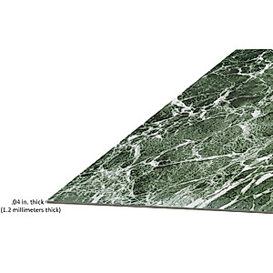 PowerSellerUSA Green Marble Green Vinyl Floor Tiles Self Stick Peel Flooring 12" x 12", 5-Pack (100 Pieces)