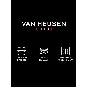 Van Heusen mens Slim Fit Flex Collar Stretch Solid Dress Shirt, White, 16.5 Neck 34 -35 Sleeve US