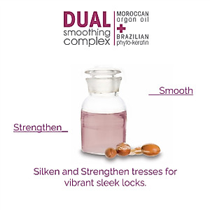 GIOVANNI 2chic Ultra-Sleek Shampoo, 8.5 oz. - Brazilian Phyto-Keratin & Moroccan Argan Oil, Anti-Frizz Formula, Coconut, Shea Butter, Pro-Vitamin B5, Color Safe, Paraben Free