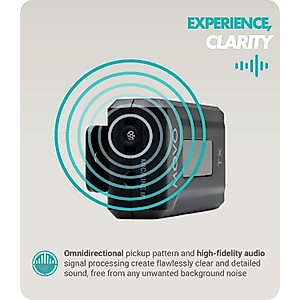 Movo WMX-2-L-DUO Wireless Microphone for iPhone with Charging Case, Lightning Connector, 328ft Range, 7hr Battery Life