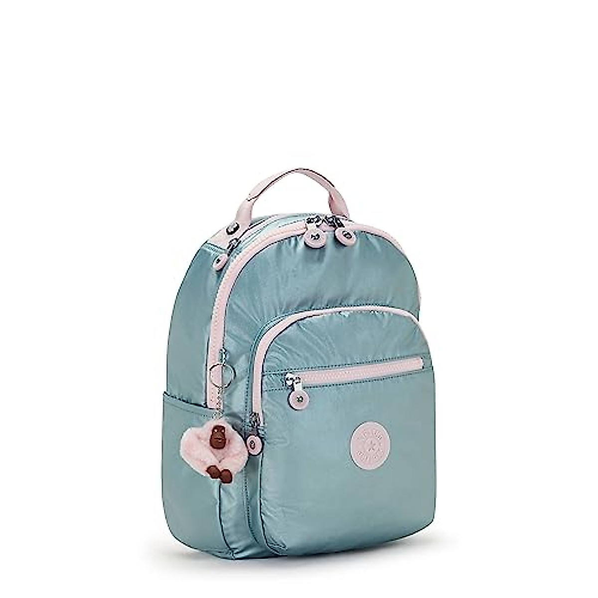 Kipling Seoul Small Metallic Tablet Backpack Fairy Green Met