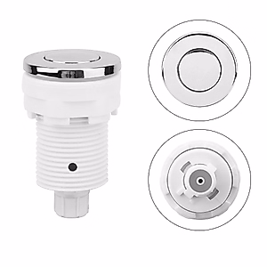 Air Pressure Bath Switch Tub Spa Massage Bath Garbage Waste Disposal Air Switch Push Button Garbage Disposal Sink Top Air Switch(White,Size:28mm)