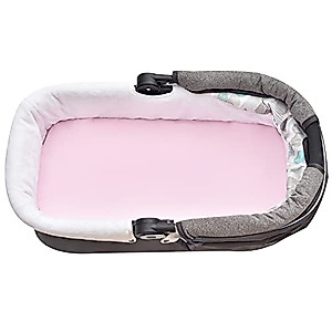 David's Kids 3 Pack Bassinet Sheets, Ultra Soft Silky Breathable Cradle Sheets for Boys Girls Neutral，Univeral Fit for Most Cradle and Bassinet Mattress, White & Light Grey & Pink