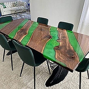 Epoxy Table, Live Edge Wooden Table, Epoxy Resin River Table, Natural Wood,Dining table, Natural Epoxy Table, Resin Table 24x42 inch