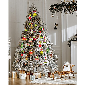 Christmas Tree Ornaments, 24Pcs Felt Hanging Charms Christmas Tree Ornament Xmas Holiday Decorations