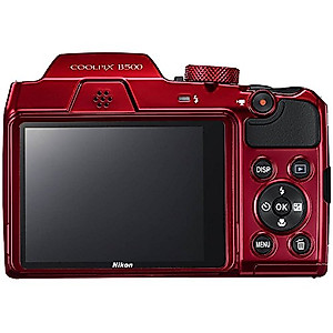 Nikon COOLPIX B500 16MP 40x Optical Zoom Digital Camera w/ WiFi - Red (Renewed) + 16GB SDHC Accessory Bundle