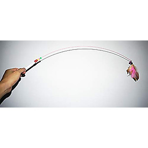 JTQXX Cat Feather Toy, Cat Toys Wand, Bundle of 5 Pack Interactive Pet Cat Kitten Chaser Teaser Wire Wand with Bell Beads for Cat Exercise Play Fun Gifts - Wholesale