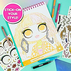 L.O.L. Surprise! O.M.G. Ultimate Fashion Designer by Horizon Group USA, Color & Create Outfits & Make-Up Looks for The O.M.G. Sisters, Includes 2 Sketchbooks, 5 Surprises, Stickers, Stencils & More