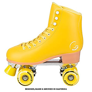 C SEVEN C7skates Cute Roller Skates for Girls and Adults (Lemonpop, Women's 7 / Youth 6 / Men's 6)