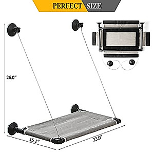 Cat Bed, Hammock Window Seat and Window Perch with Screw Suction Cups and Free Free Blanket for Large cat (One Layer-Sling)