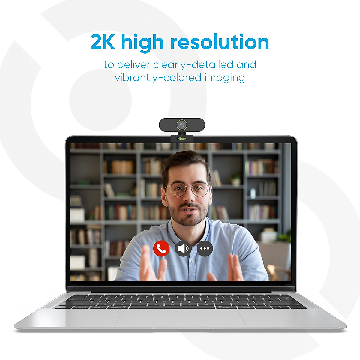 HiLook U14P 2K HD Webcam with Noise-Canceling Mic, Autofocus & Privacy Cover, Low Light Correction Computer Camera, USB Streaming Web Camera for Zoom/Skype/Microsoft Teams/FaceTime, PC/Mac/Laptop