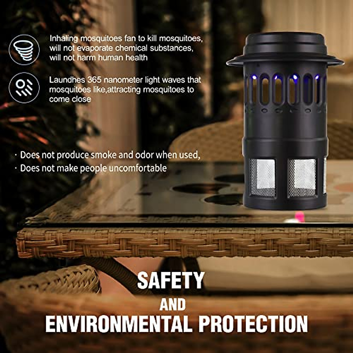 Hodiax Stand n Trap! Indoor Electric Fly Trap/Pest Repeller - Electric Pest Control Mosquito Killer for Moth, Wasp, Fly - for Residential and Commercial Use, Black