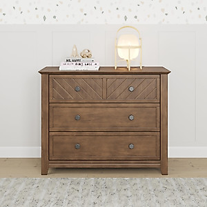 Child Craft Atwood 3 Drawer Dresser for Nursery or Bedroom, Plenty of Storage, Anti-Tip Kit Included to Prevent Tipping, Non-Toxic, Baby Safe Finish (Cocoa Bean)