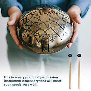 1 Pair Rubber Xylophone Mallet Percussion with Wood Handle Mallets Percussion Sticks Rubber Mallets Sticks with Wood Handle