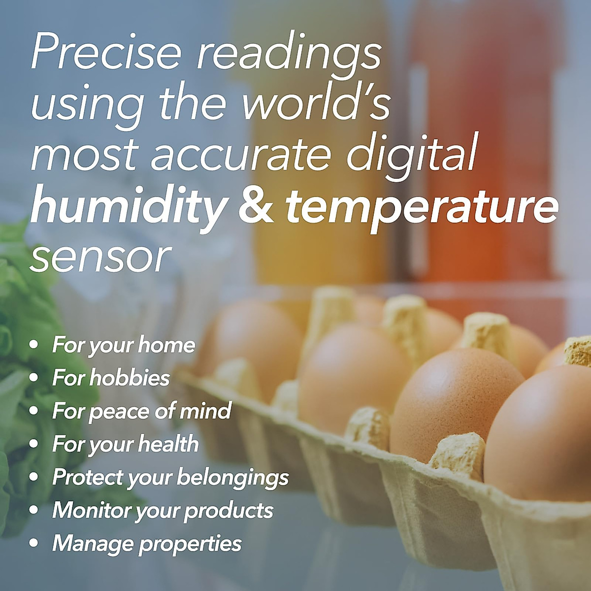 SensorPush HT1 Wireless Thermometer/Hygrometer for iPhone/Android. USA Developed and Supported Humidity/Temperature/Dewpoint/VPD Monitor/Logger. Indoor/Outdoor Smart Sensor with Alerts