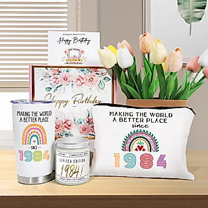 40th Birthday Gifts Women, 40th Birhtday Gifts for Her, Women 40 Gifts, 40th Gift Baskets, Unique Funny 40th Birthday Ideas, 40 Years Old Gifts for Sister Friend Mom Wife Coworker Born in 1984