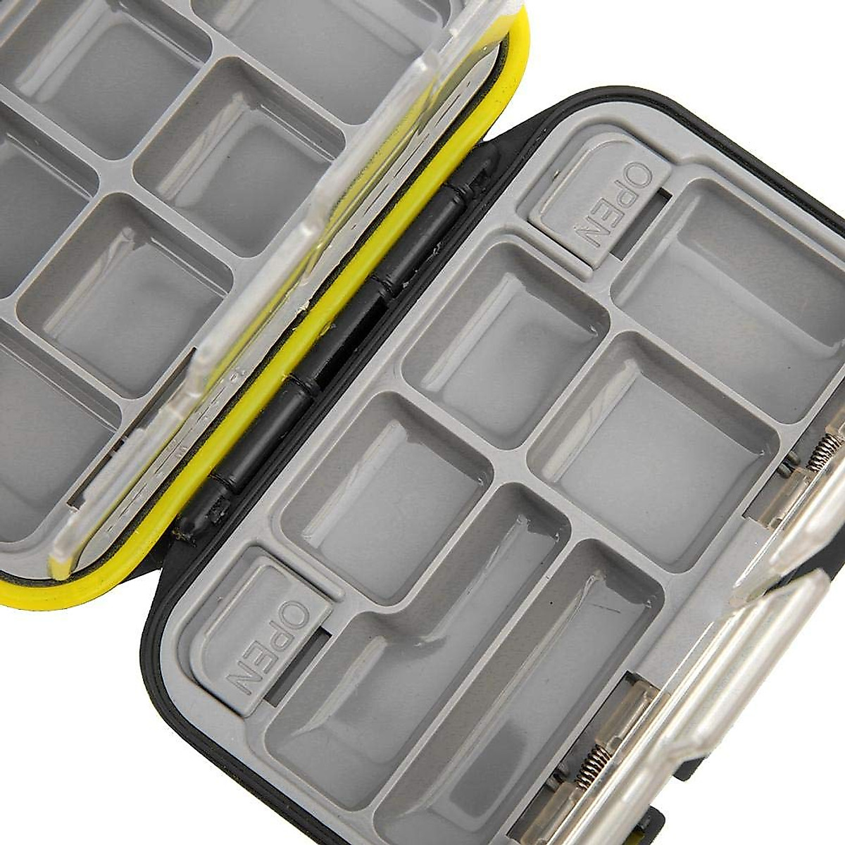 Valentine's Day Carnival Fishing Tackle Box, Fishing Tackle Storage Bag, ABS Waterproof Fishing Tackle Box Bait Lure Hooks Storage Case Organizer Container Accessory(Black)
