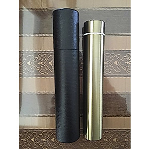 ChezMax Slim Thin Stainless Steel Vacuum Insulated Thermos Water Bottle Leak Proof Eco-Friendly Travel Thermos Cup Sports Drink Bottle 8.8 oz Gold