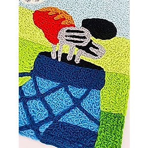 Jellybean Modern Indoor / Outdoor Mat Home Comfort Rugs 20" X 30" Rectangle Hole in One