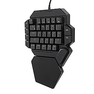 Zyyini One Handed Gaming Keyboard, K50 35 Keys USB Wired Single Hand Keyboard with 6 Programmable Keys,RGB Left Handed Ergonomic Mechanical Gaming Keyboard,for Game/Work