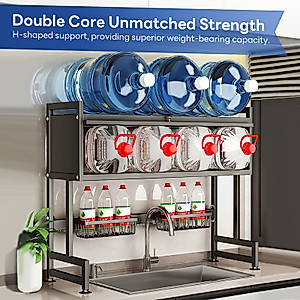 Hdrriozu Over the Sink Dish Drainer Drying Rack 3 Tier Over Sink Dish rack for a Tidy Kitchen Sink Shelf Organized Space-Saving Dish Rack with Cover for Dishes, Glasses, Bowls, and Cutlery