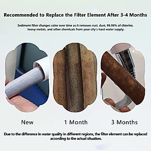 FACHIOO Shower Head Carbon Fiber Filter Cartridge Set of 2 Replacement Filter Cartridge for Detachable Propeller Hydro Shower Jet Sets