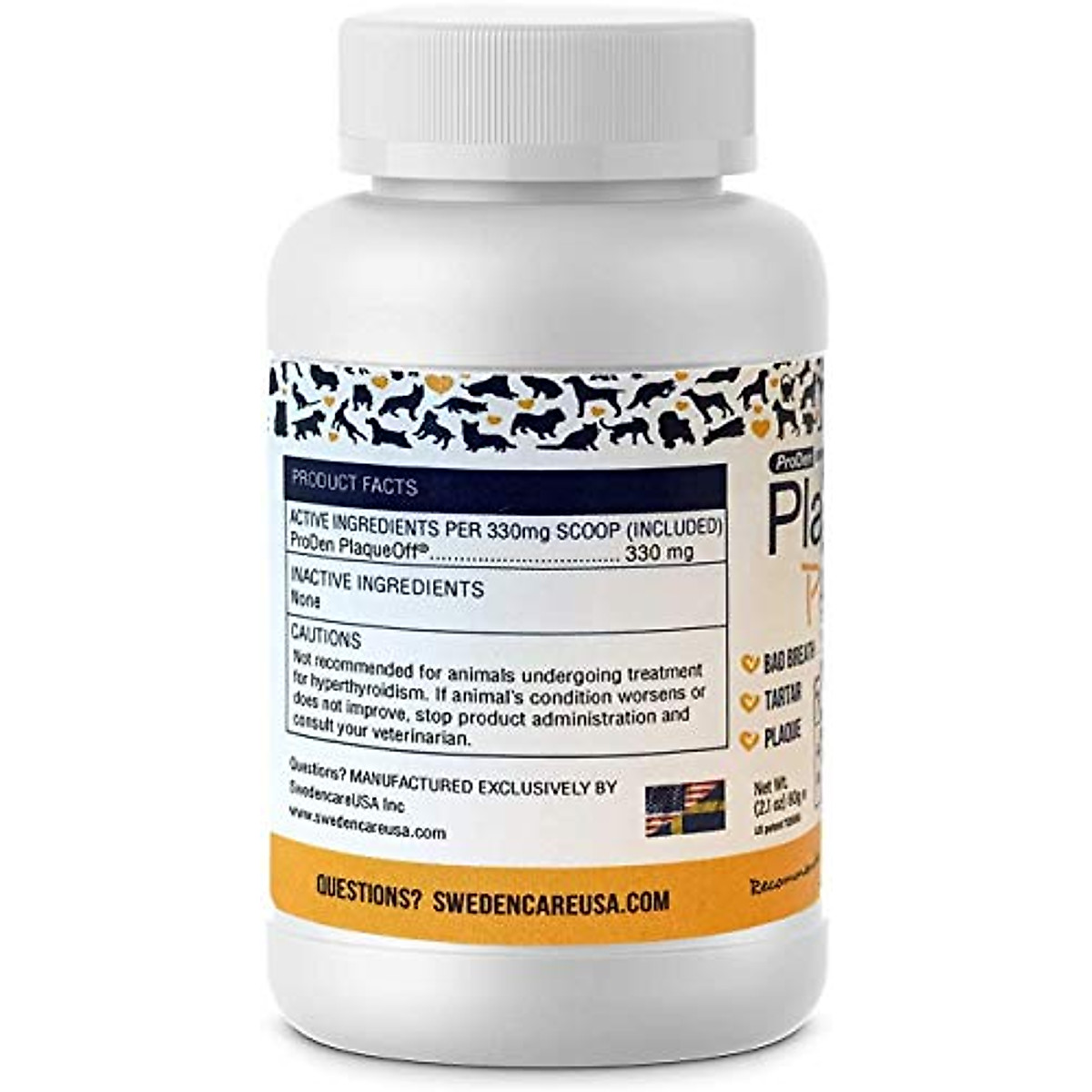 2-PACK ProDen PlaqueOff Animal - All Natural Solution against Tartar & Plaque 2 x 60 gr