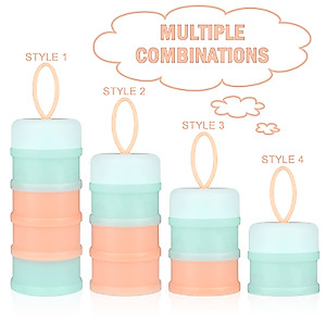 Accmor Baby Formula Dispenser On The Go, Stackable Formula Dispenser for Travel Formula Container to Go, Non-Spill Milk Powder Baby Kids Snack Storage Container, BPA Free