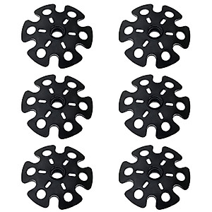 Snowflake Basket DZS ELEC 6pcs Trekking Pole Snowflake Basket Black Removable Mud Ski Basket Outdoor Camp Hike Snowflake Basket for Hiking Trekking Poles