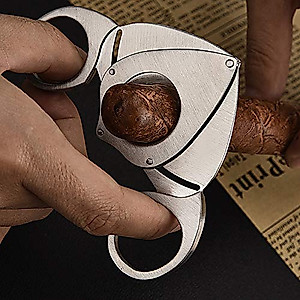 Super Sharp Double Blade Stainless Steel Cigar Cutters Metal Cigar Scissors Cut Large Diameter Cigar