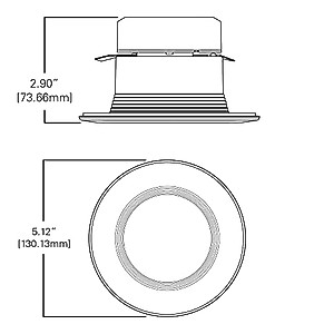 HALO RL 4 in. White Integrated LED Recessed Ceiling Light Trim at Selectable CCT (2700K-5000K), Extra Brightness (915 Lumens) (Pack of 2)